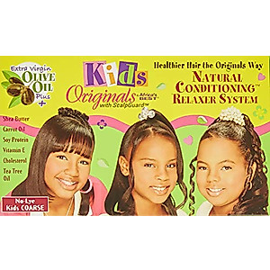 Kids Originals by Africa's Best Natural Conditioning Relaxer System, No Lye Formula, For Kids Coarse Hair, enriched Extra Virgin Olive Oil, Shea Butter, and Vitamin E