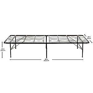 ZINUS SmartBase Tool-Free Assembly Mattress Foundation / 14 Inch Metal Platform Bed Frame / No Box Spring Needed / Sturdy Steel Frame / Underbed Storage, Twin XL