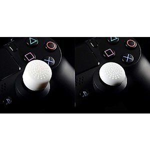 Analog Controller Raised Thumb Stick Grips Thumbsticks Joystick Cap Cover for PS4, PS3, Switch Pro, Xbox one, Xbox 360, Wii U, PS2 Controller (Pack of 8 pcs White)