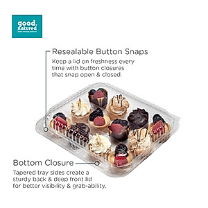 good natured Macaron Alternative Plastic Container, Pack of 250-12 Compartment Food Storage for Macaron Display, Candy & Cookie Packaging - Ideal for Parties & Events