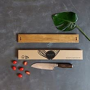 Premium 17.7 In Acacia Wood Magnetic Knife Holder For Wall - Knife Magnetic Strip - Stylish Magnet Knife Holder Strip - Kitchen Knife Magnetic Holder - Knife Storage - Knife Holder Magnet - Knife Rack