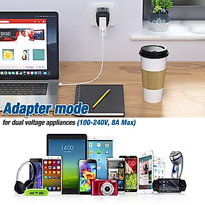 2000Watts Travel Adapter and Converter Combo Step Down Voltage 220V to 110V for Hair Dryer Laptop Cell Phone Travel Adapter Converter for US to UK Europe AU Over 150 Countries