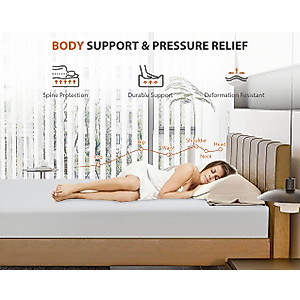 10 inch King Size Mattress with Cover, Cooling Gel Memory Foam King Mattress for a Cool Sleep & Pressure Relief, Medium Firm Mattress Pad King Mattresses, Bed in a Box, CertiPUR-US Certified