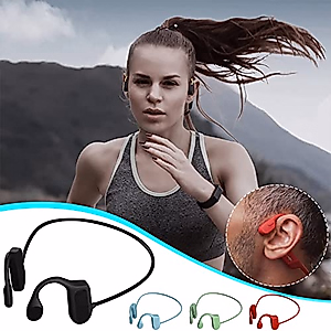 Yanvan Wireless Bluetooth Headset Ear Hook Earphone Over-Ear Sports Headphones Bone Conduction Bluetooth Headset (Green)