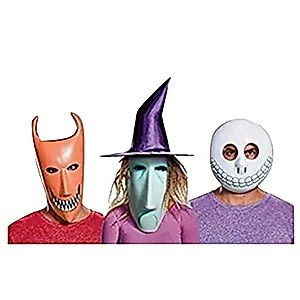 ICFPWR The Nightmare Before Christmas Lock, Shock, Barrel Adult Mask Set