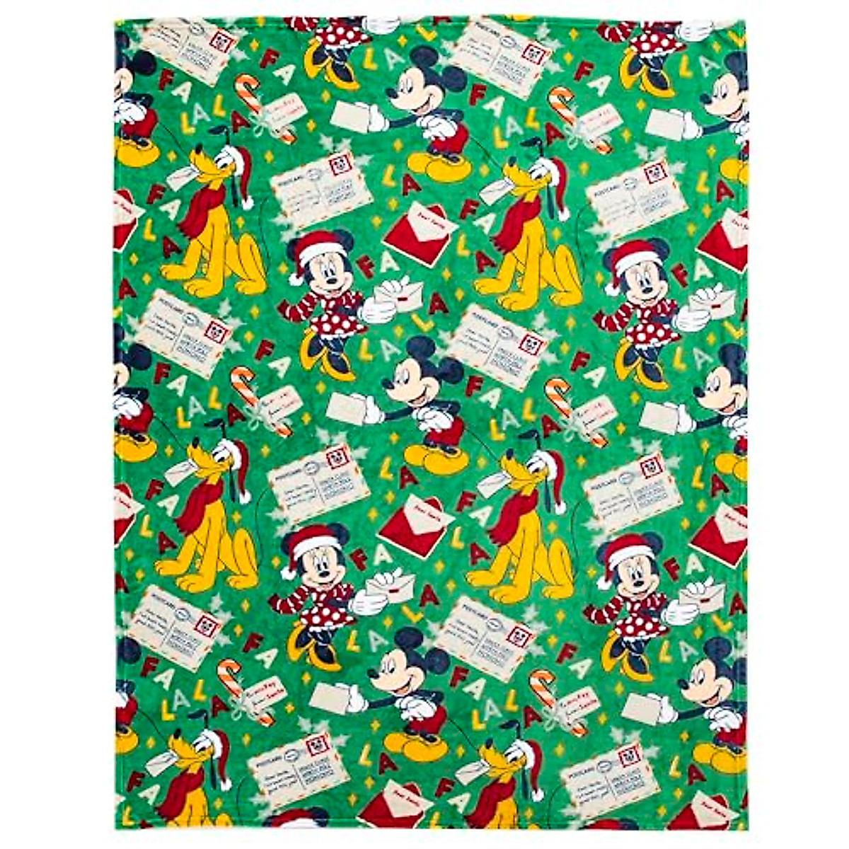 Northwest Mickey Mouse Silk Touch Throw Blanket, 50" x 70", Dear Santa