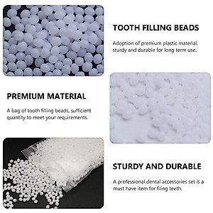 EXCEART 100g Plastic Thermal Adhesive Beads for Tooth Repair, Custom Grip, Model Making