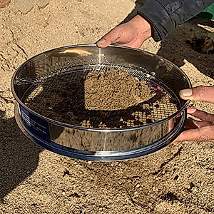 Soil Sifter 12" (1/4”Mesh Screen)-Sieve for Sand Rocks Dirt Compost