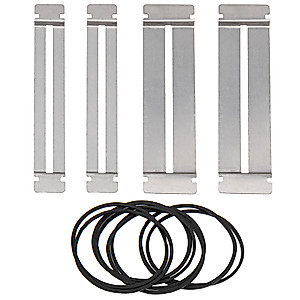 1Set Yootones String Spreaders and Fingerboard Guards, 4Pcs Rubber Coated String Spreaders and 4Pcs Fingerboard Guard with Rubber Band, Great Tool Compatible with Guitars Bass Repair Maintenance