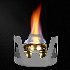 Srliya Alcohol Stove, Outdoor Portable Ultra Light Mini Cooking Spirit Burner Alcohol Fuel Stove BBQ Camping (Grey)