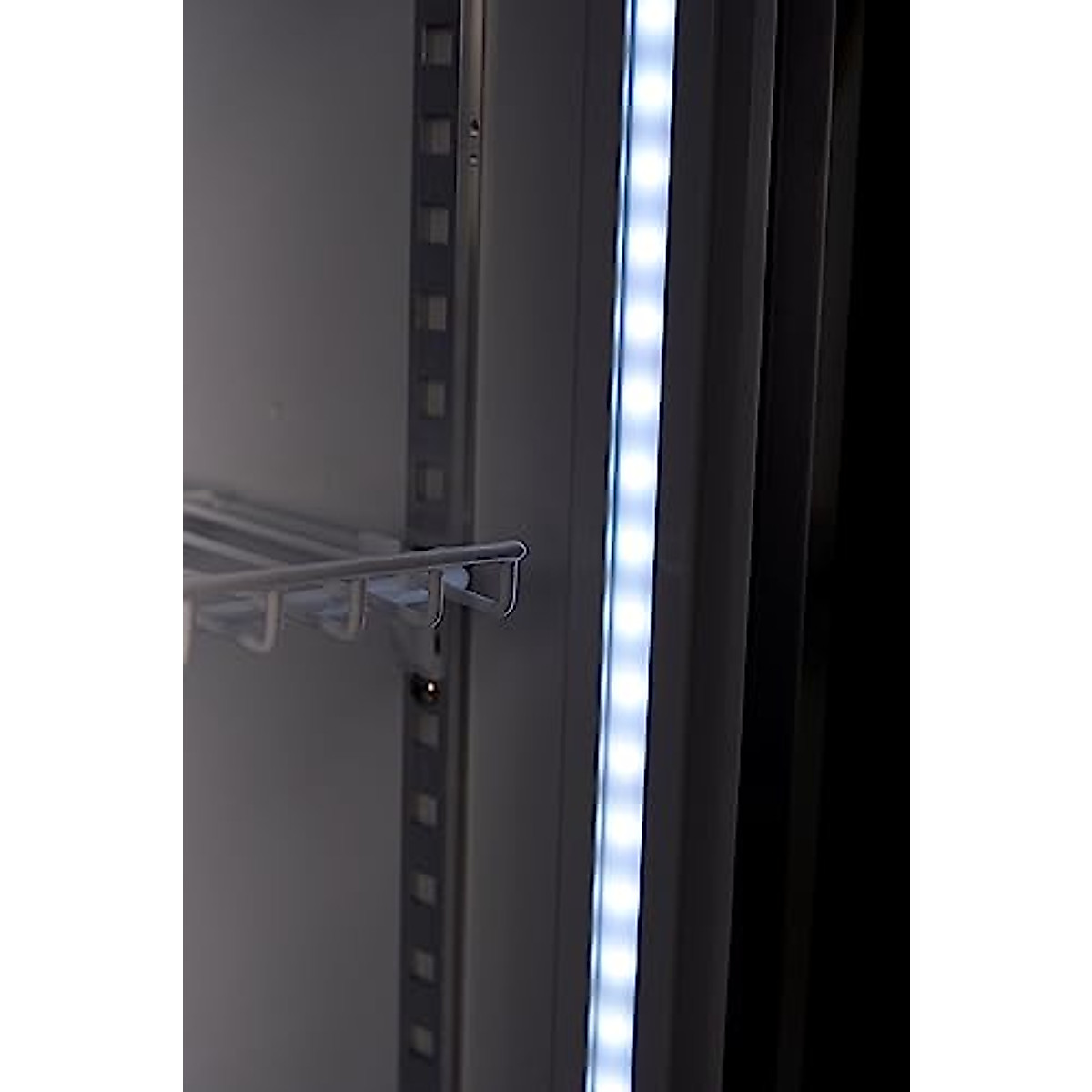 PremiumLevella Glass Door Display Refrigerator 7.6 cu ft Commercial Beverage Cooler Merchandiser With Sleek LED Light Strip