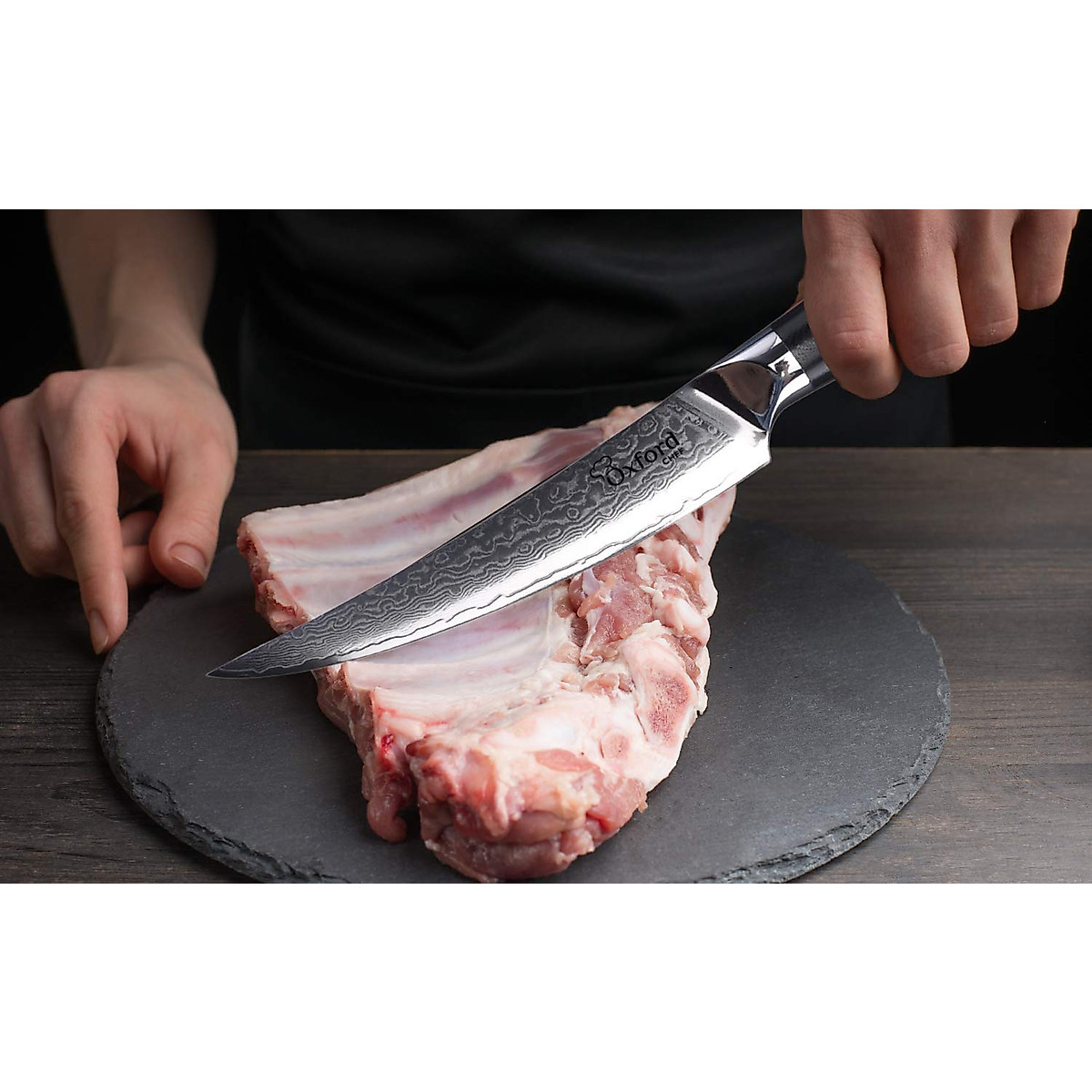 Oxford CHEF Boning (Fillet) Knife 6.5 inch Best Damascus- Japanese- VG10 Super Steel 67 Layer High Carbon Stainless Steel-Razor Sharp, Stain & Corrosion Resistant, Awesome Edge Retention