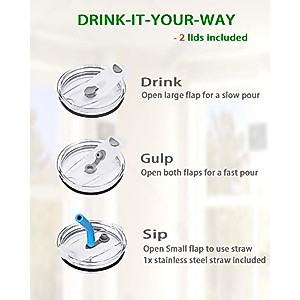 Zenbo 40 oz Tumbler with Handle - Stainless Steel Vacuum Insulated Cup with Lid and Straw, Keeps Drinks Cold up to 34 Hours - Sweat-Proof Body, Dishwasher Safe