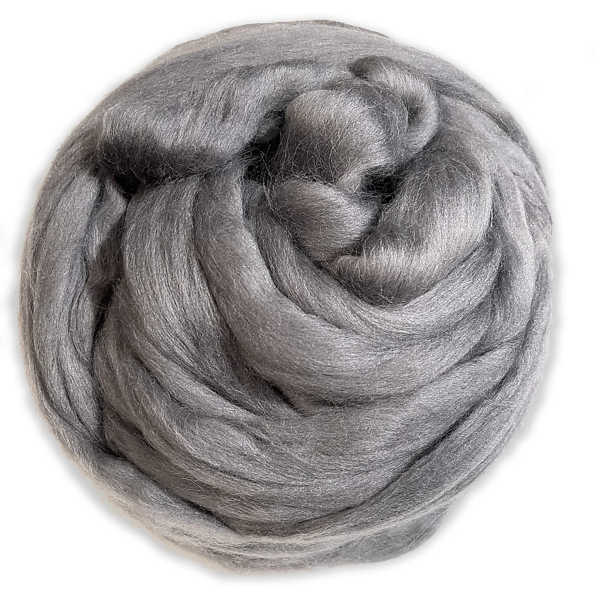 Happy Classy 1 oz / 28.34 Grams Premium Natural Dyed Corriedale Wool Combed Top Roving Steel