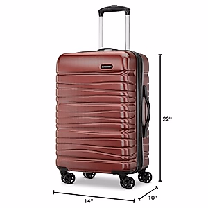 Samsonite Evolve SE Hardside Expandable Luggage with Double Spinner Wheels, Matte Burgundy, Carry-on