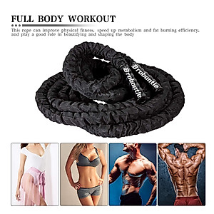 Battle Rope 30FT Battle Rope for Exercise Workout Rope Exercise Rope Battle Ropes for Home Gym Heavy Ropes for Exercise Training Ropes for Working Out Weighted Workout Rope (1.5 Inch 30 FT)