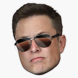 Elon Musk Mars Glasses Sticker Bumper Sticker Vinyl Decal 5"