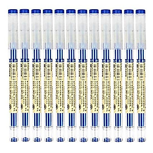 BEMLP Gel Ink Pen Extra Fine Point Pens Ballpoint Pen 0.35mm Blue Premium Liquid Ink Rollerball Pens Quick-Drying For Japanese Office School Stationery Supply 12 Pieces