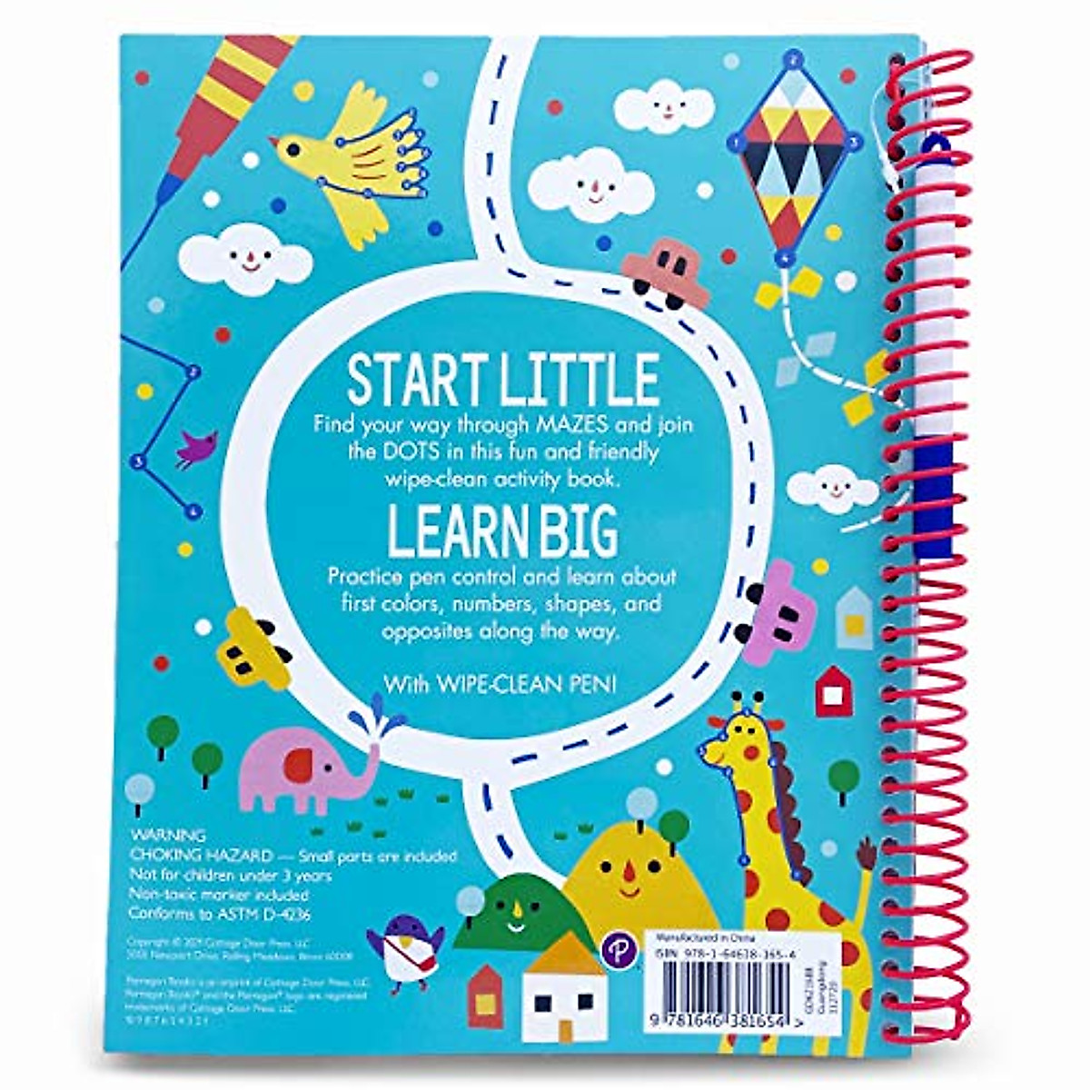 Wipe Clean Activity Book: Twisty Mazes and Lots of Dot to Dots for Little Hands Ages 3 to 5 (Start Little Learn Big Series)