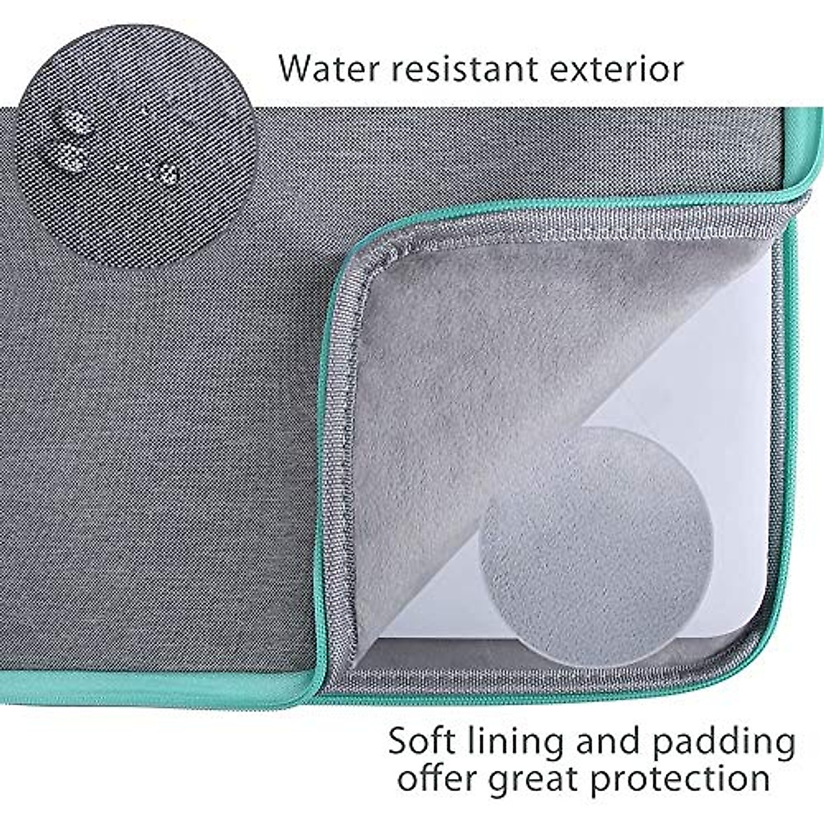 ProCase 14-15.6 Inch Laptop Sleeve Case Protective Bag, Ultrabook Notebook Carrying Case Handbag for MacBook Pro 16" 14" 15" 15.6" Dell Lenovo HP Acer ASUS Samsung Chromebook Computer -Light Grey