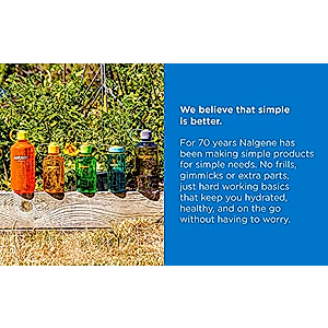 Nalgene Sustain Tritan BPA-Free Water Bottle Made with Material Derived from 50% Plastic Waste, 16 OZ, Narrow Mouth