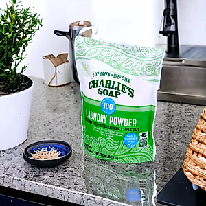 Charlie's Soap Laundry Powder (100 Loads, 2 Pack) Hypoallergenic Deep Cleaning Washing Detergent – Eco-Friendly, Safe, and Effective