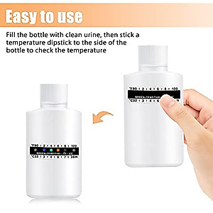WXJ13 Urine Test Complete Kit Include Empty Bottles,Temperature Test Strips for Urine Testing