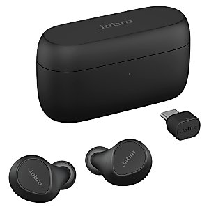Jabra Evolve2 True Wireless Earbuds - in-Ear Bluetooth Earbuds with Active Noise Cancellation MultiSensor Voice Technology - Certified to Work with Your Virtual Meeting Apps - Black
