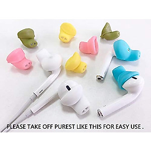 ACOUS Design Purest Earbuds Covers Anti-Slip Sport Covers Compatible with Apple EarPods and AirPods (Light Blue)