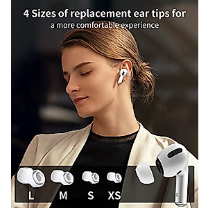 AKIKI [5 in 1] for Airpods Pro Case Cover 2022/2019 with Cleaner kit&Replacement Eartips(XS/S/M/L), Soft Silicone Protective Cover with Keychain and Magnetic Anti-Lost Straps (Black)