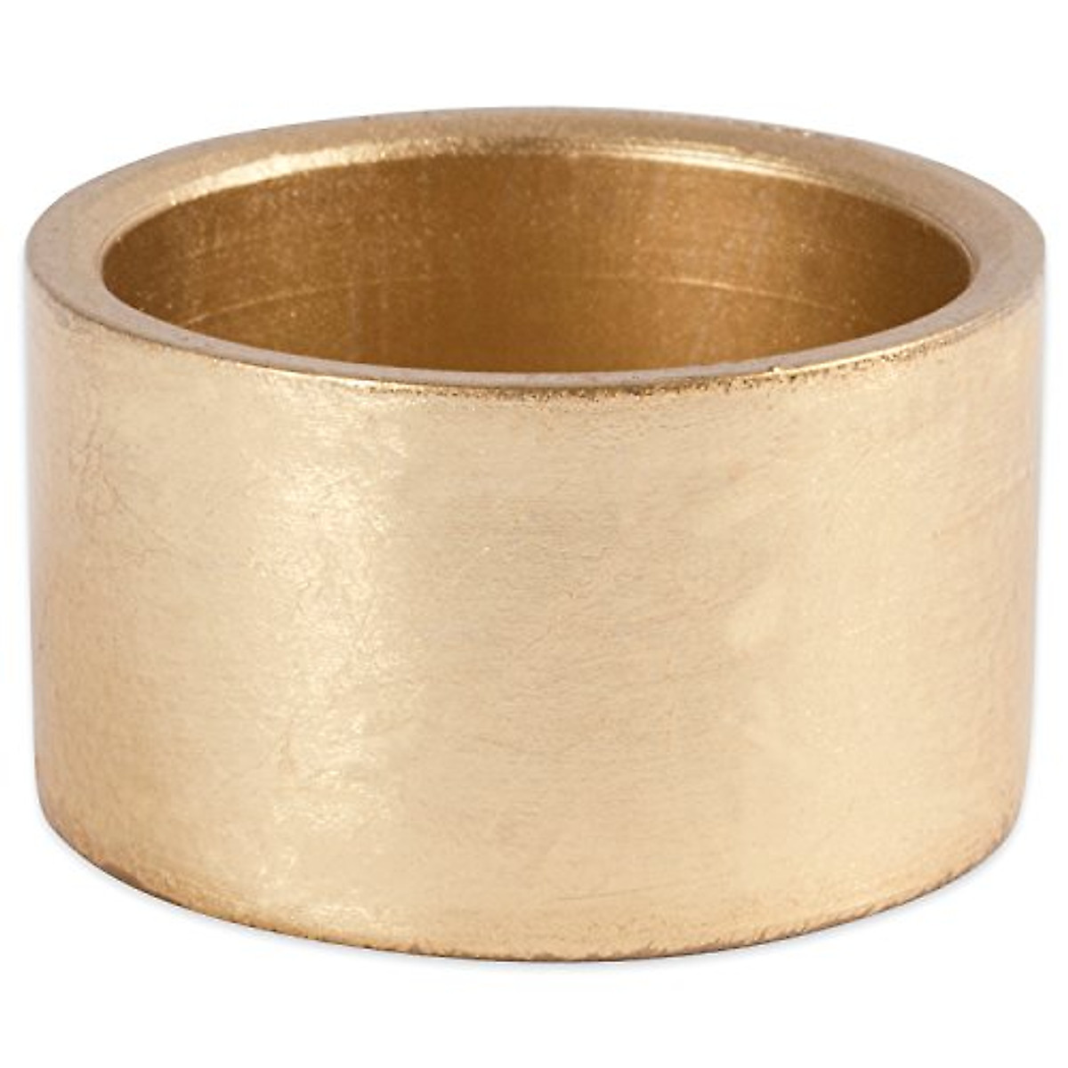 DII Basic Napkin Ring Collection Decorative, Gold, One Size, 6 Count