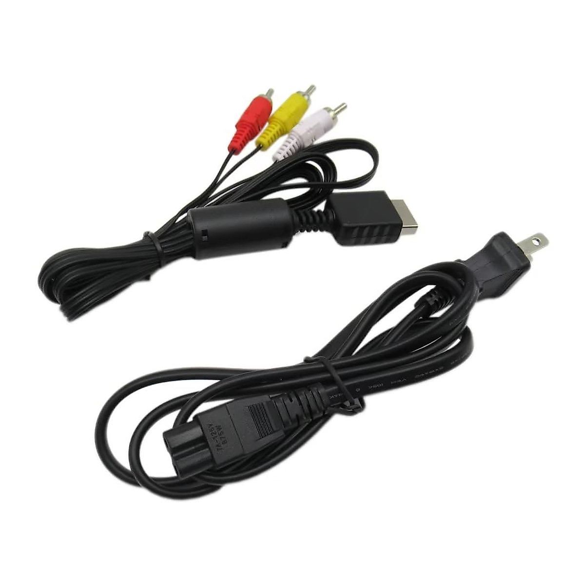 Gxcdizx New AV Cable & AC Power Cord Bundle Strong for Sony Playstation 2 PS2