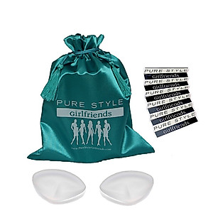 Pure Style Girlfriends Bump-a-Cup Cleavage Enhancing Push-up Silicone Bra Insert,Clear,One Size