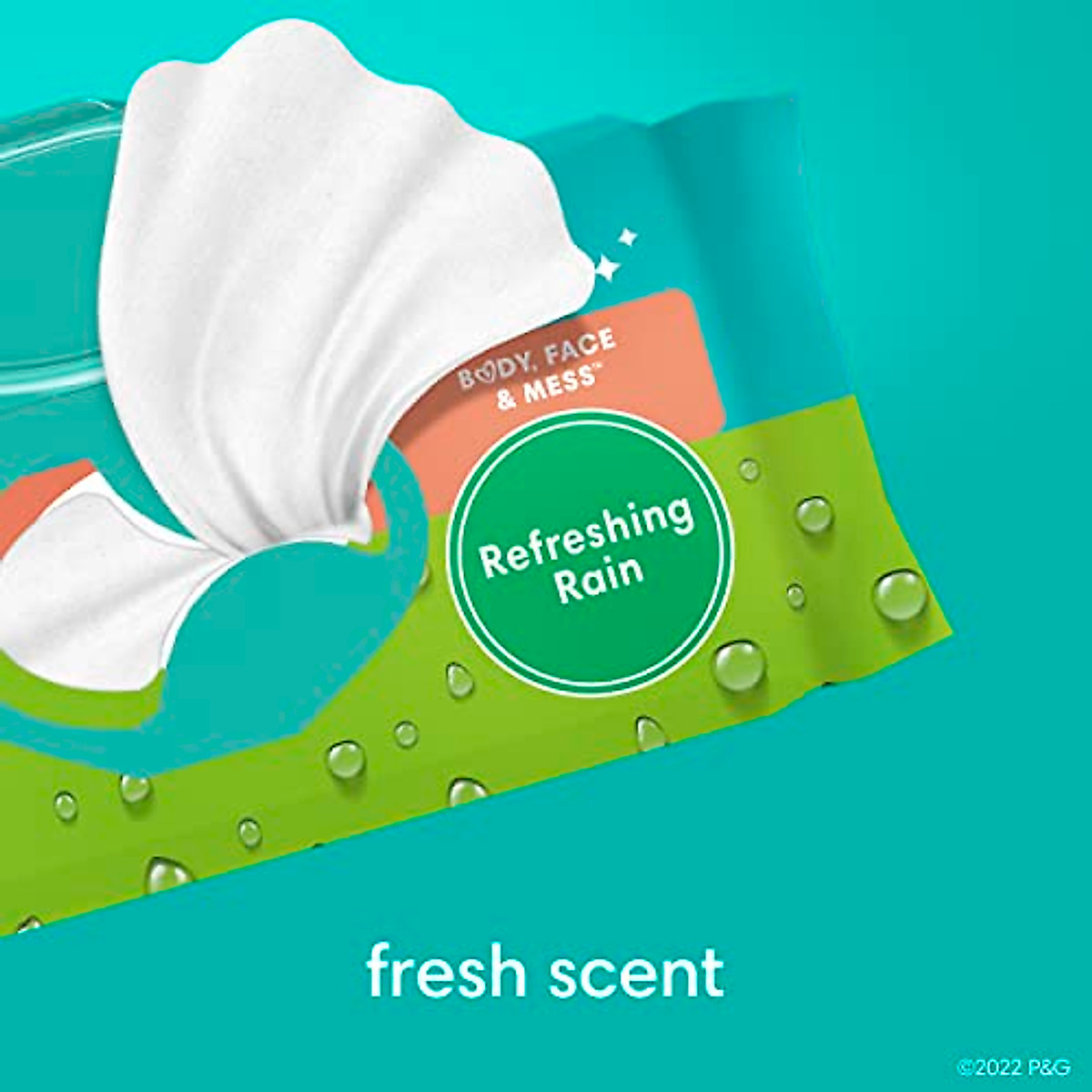 Pampers Baby Wipes Multi-Use Refreshing Rain 3X Pop-Top Packs 168 Count