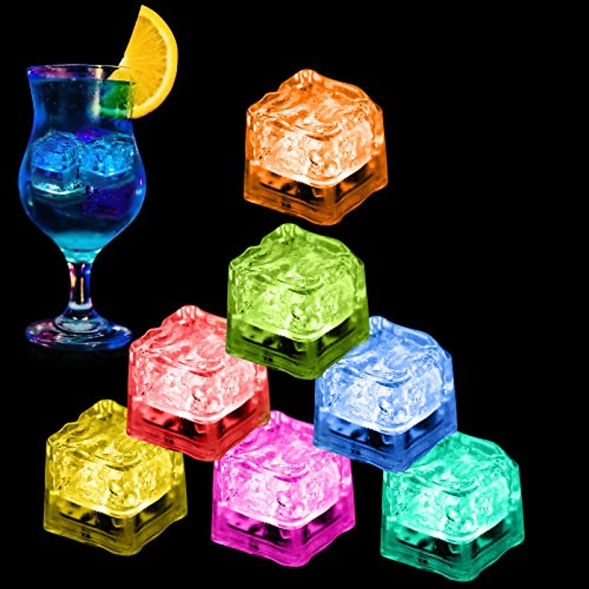 Light Up Ice Cubes - Multi-Color LED Drink Decor for Events