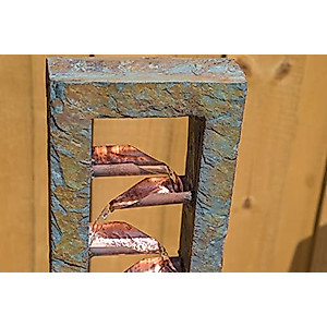 Kenroy Home 51008SLCOP Spillway Indoor Table Water Fountain, Slate and Copper