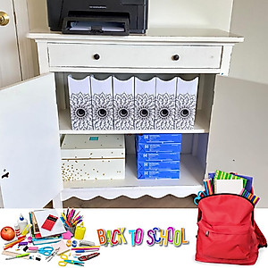 Evelots 6 Pack Magazine File Holder/Organizer-4 Inch Wide-Mandala-With Labels