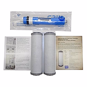 Combo Pack FX12M and FX12P Alton Brand Compatible Replacement Filters for GXRM10RBL GXRM10G RO systems, 2 Carbon Filters, 1 RO Membrane Filter