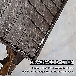 PURPLE LEAF 10' X 12' Hardtop Gazebo Canopy for Patio Deck Backyard Heavy Duty Outside Sunshade with Netting and Curtains Outdoor Permanent Metal Pavilion