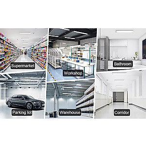 Super Bright LED Tube Light Fixture 2FT, 5000K Utility Shop Lights, IP66 Waterproof Garage Light, Ceiling and Under Cabinet Lighting, 30W 3300LM Tube Light for Bedroom Workbench Garage Kitchen Office