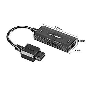 RGEEK Wii Hdmi Adapter 1080p Wii to Hdmi with High Speed HDMI Cable Support for All Wii Display Modes