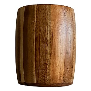 The Pretty Turtle Bamboo Kitchen Counter Utensil Crock Holder Caddy 6" x 4 1/2" (Oval Acacia)