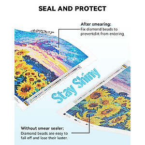 ARTDOT 16 oz Diamond Art Sealer Kits for Adults, Large Capacity Glue as Diamond Painting Accessories and Jigsaw Puzzles Tools