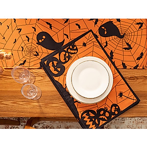 YiHomer Halloween Silhouettes Tabletop for Halloween Decorations, Dinner Parties and Scary Movie Nights, Horror Night, Tablecloth, 60 x 84 Rectangle