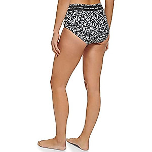 Tommy Hilfiger Women's Standard High Waisted Bikini Bottom, Black