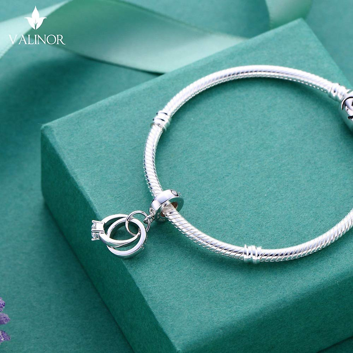 EVESCITY Limited Edition Wedding Anniversary Your Engagement Ring Swarovski Crystal 925 Sterling Silver Bead For Charms Bracelets ♥ Best Jewelry Gifts for Her ♥