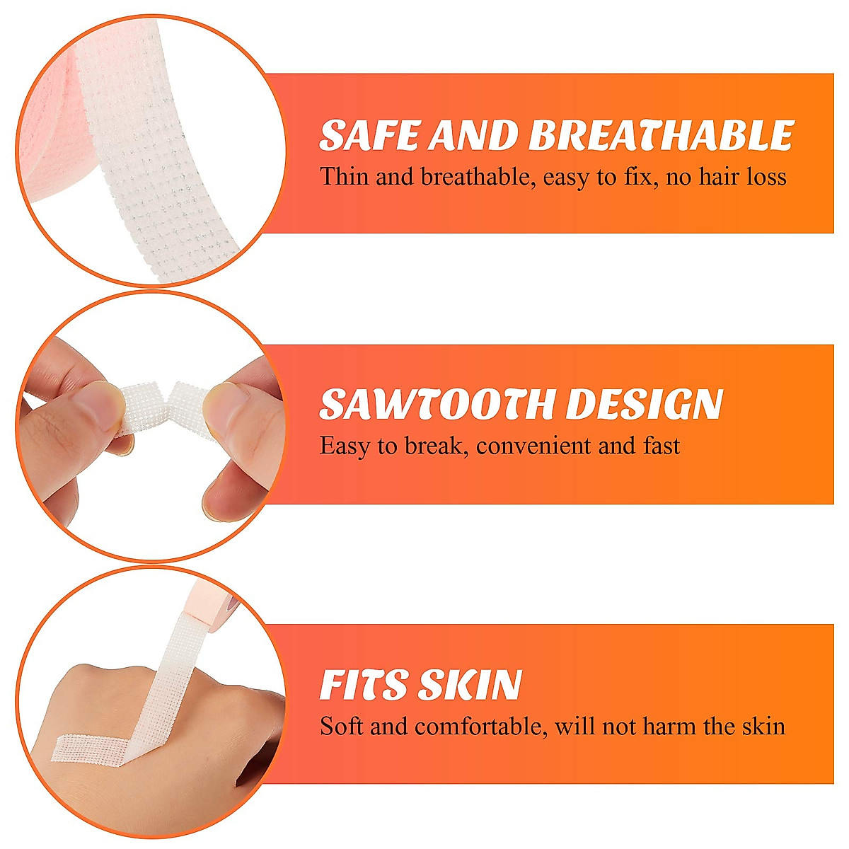 10 Rolls Eyelash Extension Tape Fabric Eyelash Tape Breathable Eyelash Grafting Tape False Eyelash Adhesive Non-woven Tape DIY Sticker for Eyelash Extension, 0.5 Inch, Pink, 10 Yards