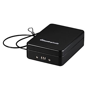 Sentry Safe Small Safe, Lock Box with Combination Lock for Office or Dorm, Ex: 2.6 in. H x 5.9 in. W x 8.0 in. D
