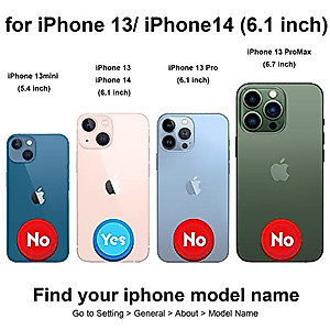 HAOPINSH for iPhone 13/ iPhone 14 Wallet Case with Card Holder, 360°Rotation Ring Kickstand, White Leopard Cheetah Pattern, RFID Blocking Leather for Girls Women, Double Buttons Flip Protective 6.1"