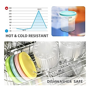 4 Pack Ninja Creami Deluxe Pints & Lids, 24oz Family Size XL Cups for Ninja Creami 11-in-1 NC501 NC500 Series Deluxe Ice Cream Maker